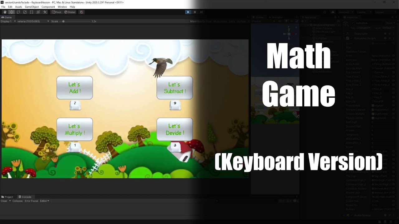 Math Game Keyboard Version - YouTube