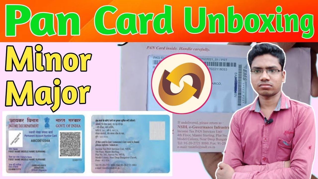 Minor Pan Card And Major Pan Card Unboxing | Minor Or Major Pan Card ...