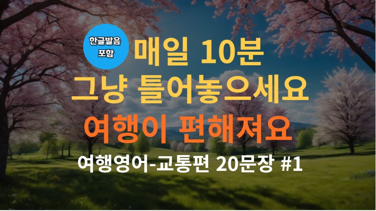 여행영어 교통편 20문장 여행영어 필수회화 영어기초배우기 영어회화 듣기 저절로 외워져요 Youtube
