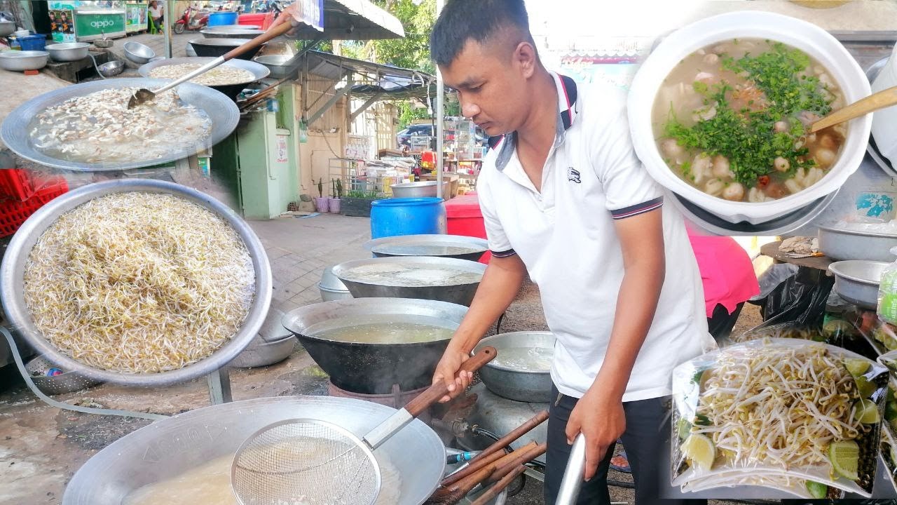 Amazing Cooking For 100 People | Popular Khmer Rice Porridge ...