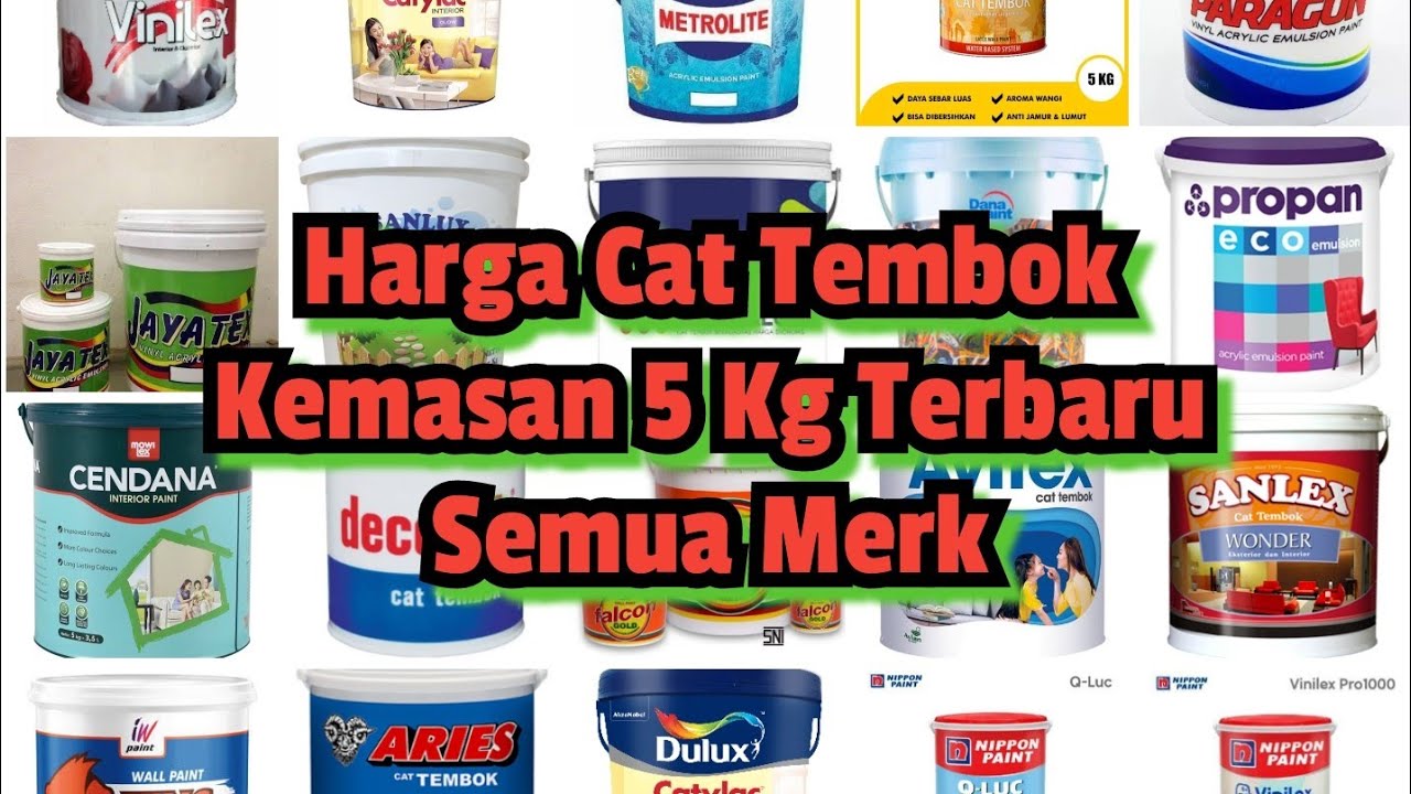 Harga Terbaru Cat Tembok Semua Merk kemasan 5 kg || # ...