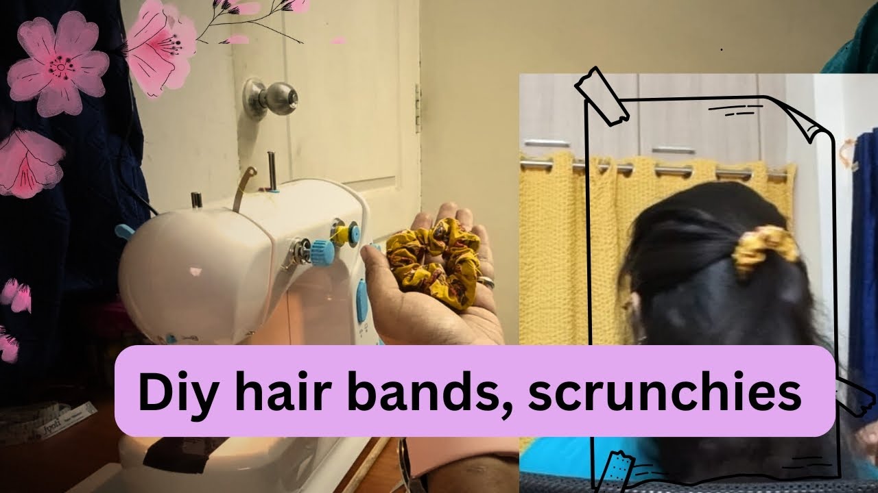 DIY Hair Bands & Scrunchies | Reuse Scrap Fabric Creatively - YouTube