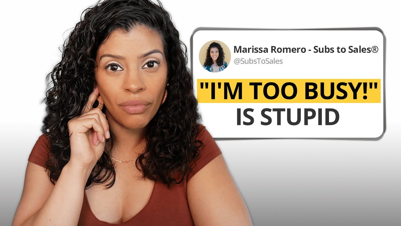 Honest advice for YouTubers who complain about "being too busy" - YouTube