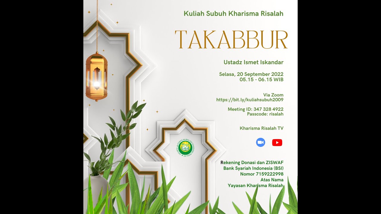 TAKABBUR ⎮ Ust. Ismet Iskandar - YouTube