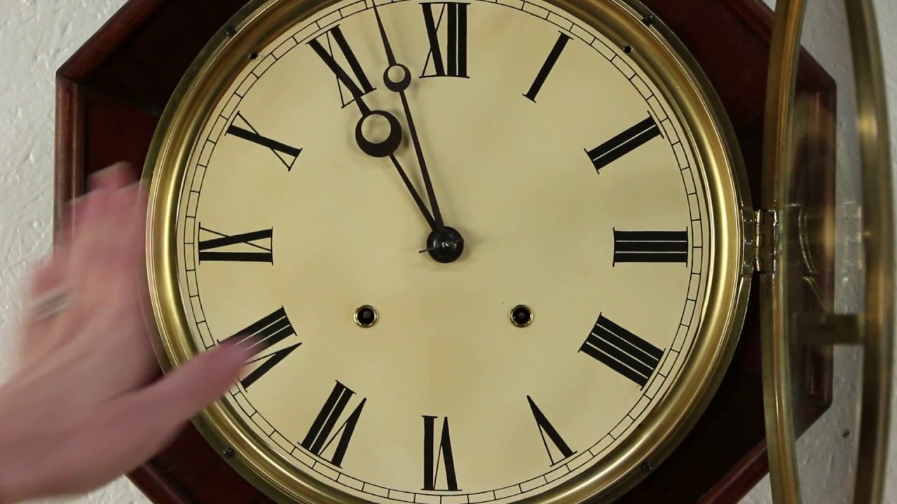 Victorian Antique Walnut Wall Clock, Hour Strike, Signed Welch #29782 ...