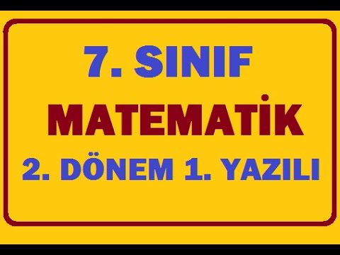 7. Sınıf Matematik 2. Dönem 1. Yazılı Hazırlık Çalışma Soruları Ve Çözümleri