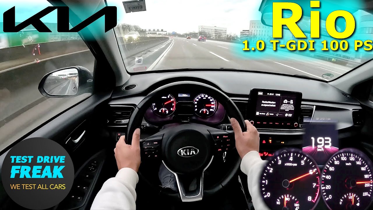 2023 Kia Rio 1.0 T-GDI 6-Speed Manual 100 PS TOP SPEED AUTOBAHN DRIVE ...