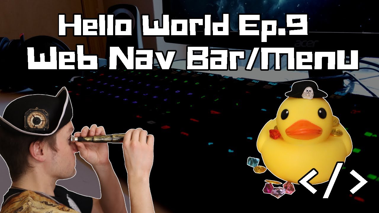 Hello World Ep.9: Website Fixed Navigation Bar and Menu | Web Development - YouTube