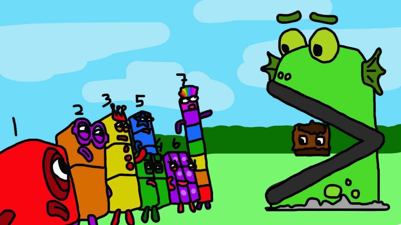 Numberblocks 1234567 save the furry - Numberblocks fanmade coloring ...