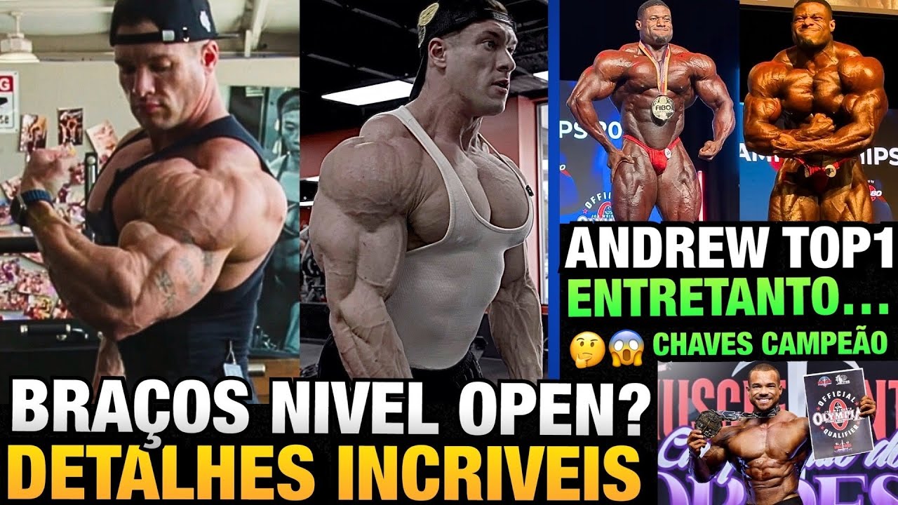 CAIKE MOSTRA BRAÇOS TOTALMENTE BIZARROS + ANDREW JACKED CAMPEÃO DA FIBO ...