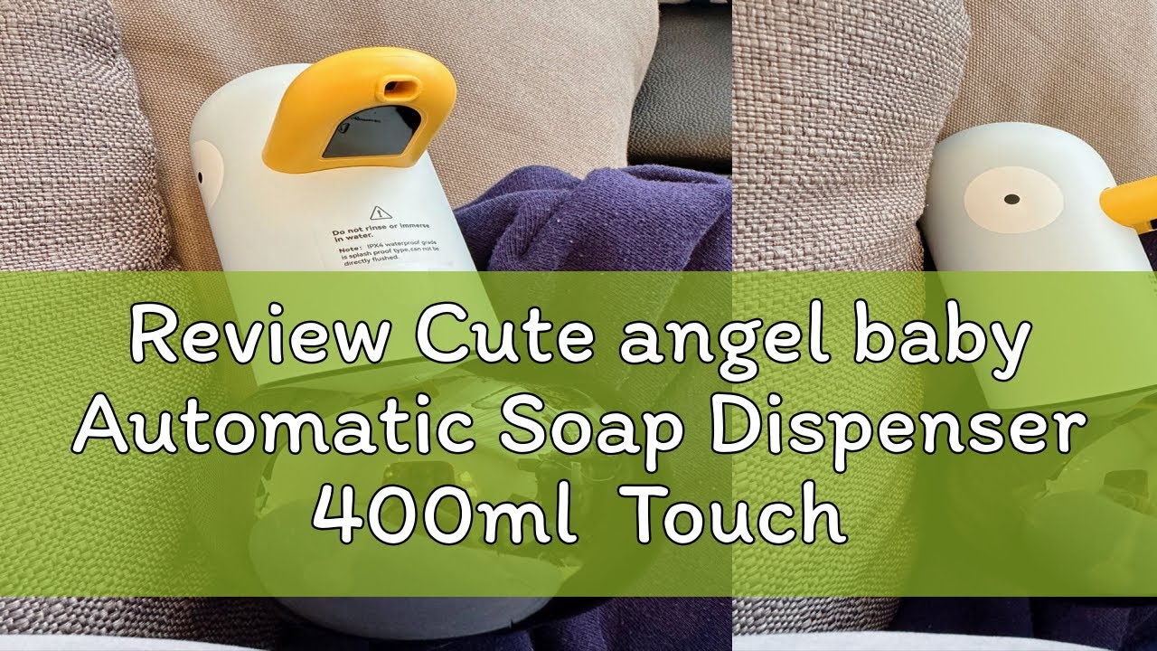 Review Cute angel baby Automatic Soap Dispenser 400ml Touchless Foaming ...
