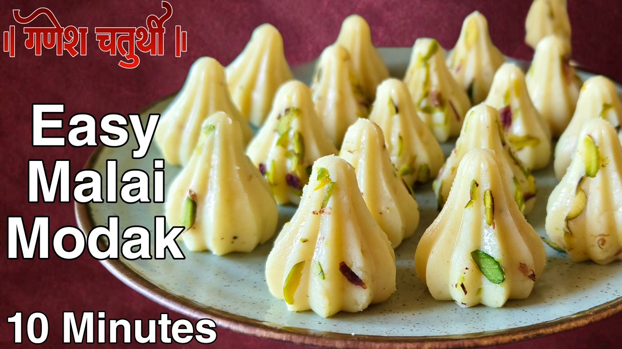 Quick and Easy Malai Modak in 10 minutes | Ganpati Special Malai Modak ...