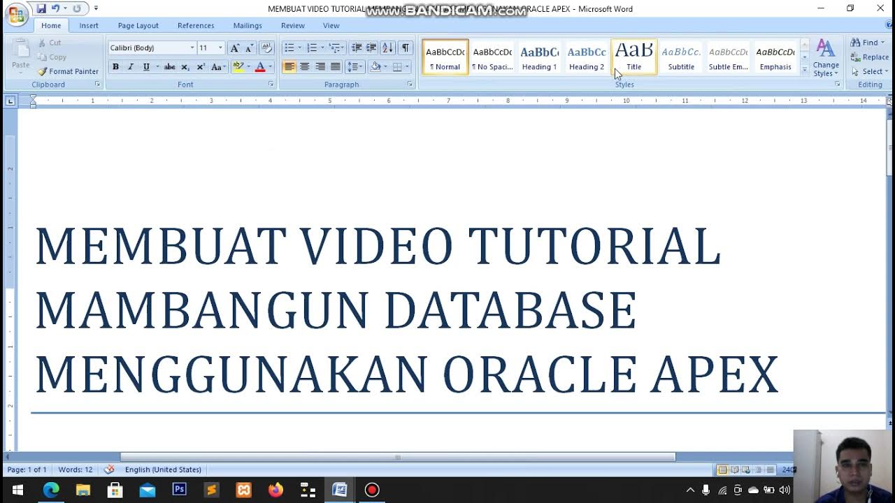 membuat database menggunakan oracle 10g - YouTube