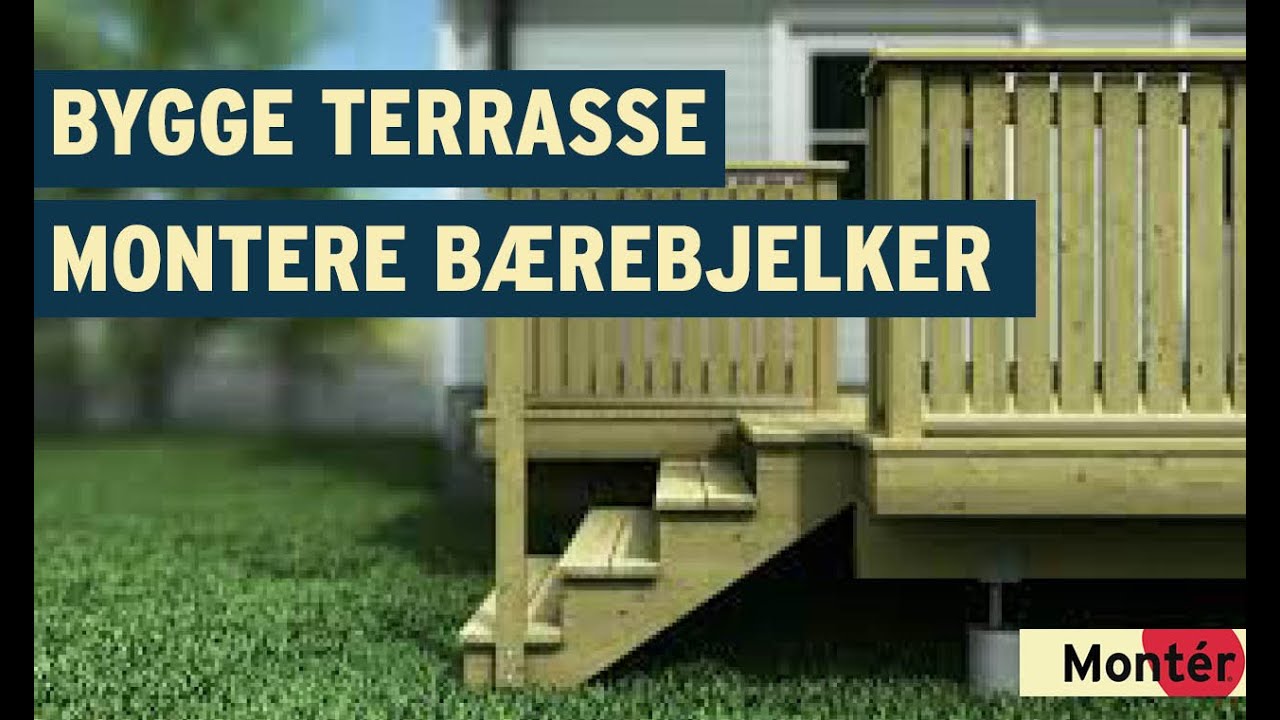 Hvordan bygge terrasse - Del 2 Montering av bærebjelker og ...