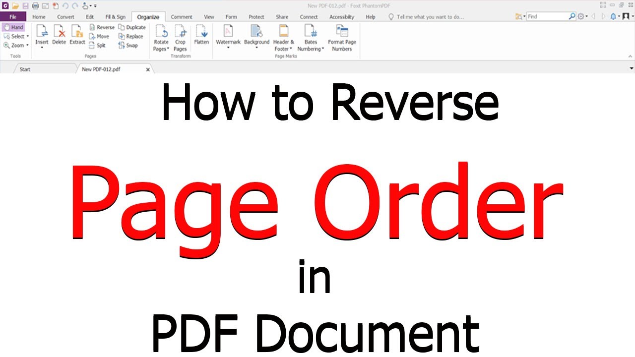 How To Reverse The Order Of Pages In A PDF File In Foxit PhantomPDF how-to-reverse-the-order-of-pages-in-a-pdf-file-in-foxit-phantompdf