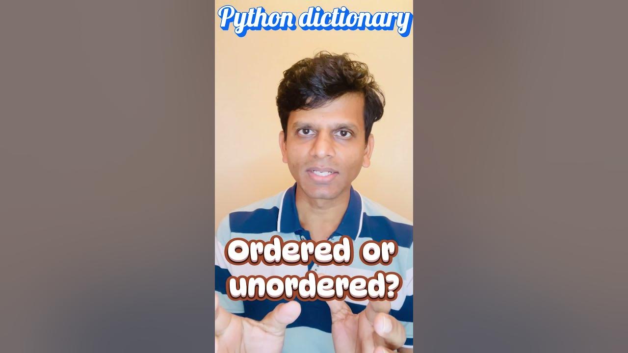 Is Python Dictionary Ordered or Unordered? #shorts #tamilshorts #tamil #python - YouTube