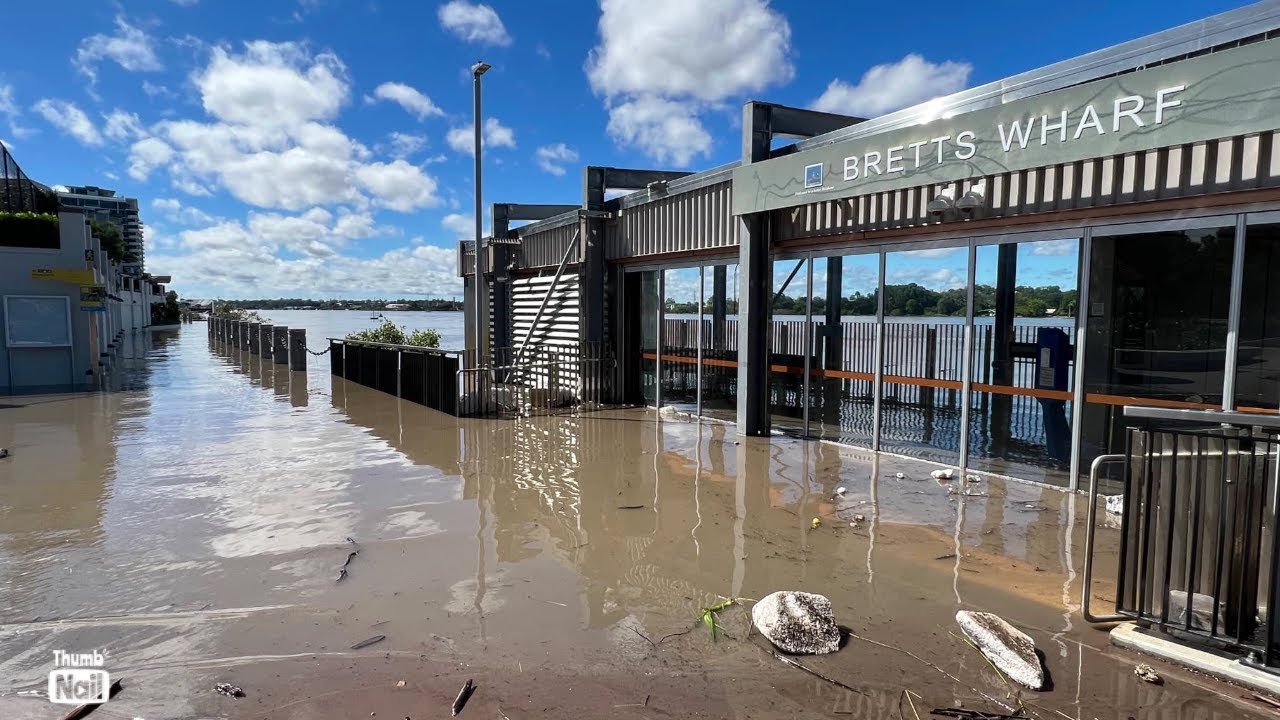 BRISBANE FLOODS 2022 - Breakfast Creek, Hamilton, Newstead, Teneriffe ...