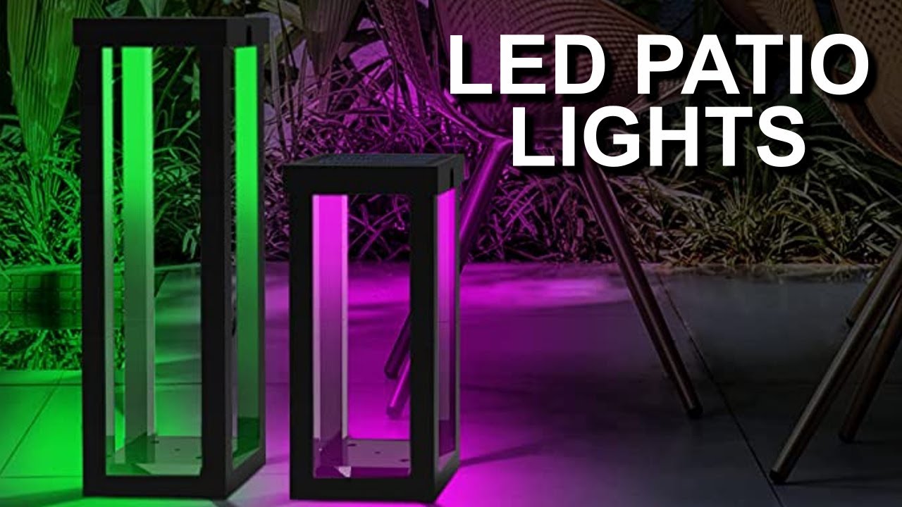 Color Changing Outdoor Solar Patio Floor Lamps | RGB IDEAS - YouTube