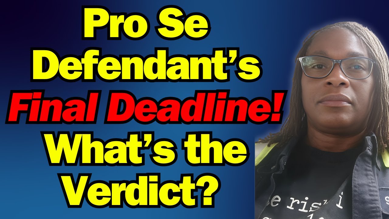 The Final Deadline of the Pro Se Defendant! | What's the Verdict? - YouTube
