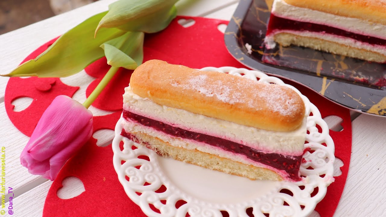 Lady fingers and raspberry cake | Dana_TV - YouTube