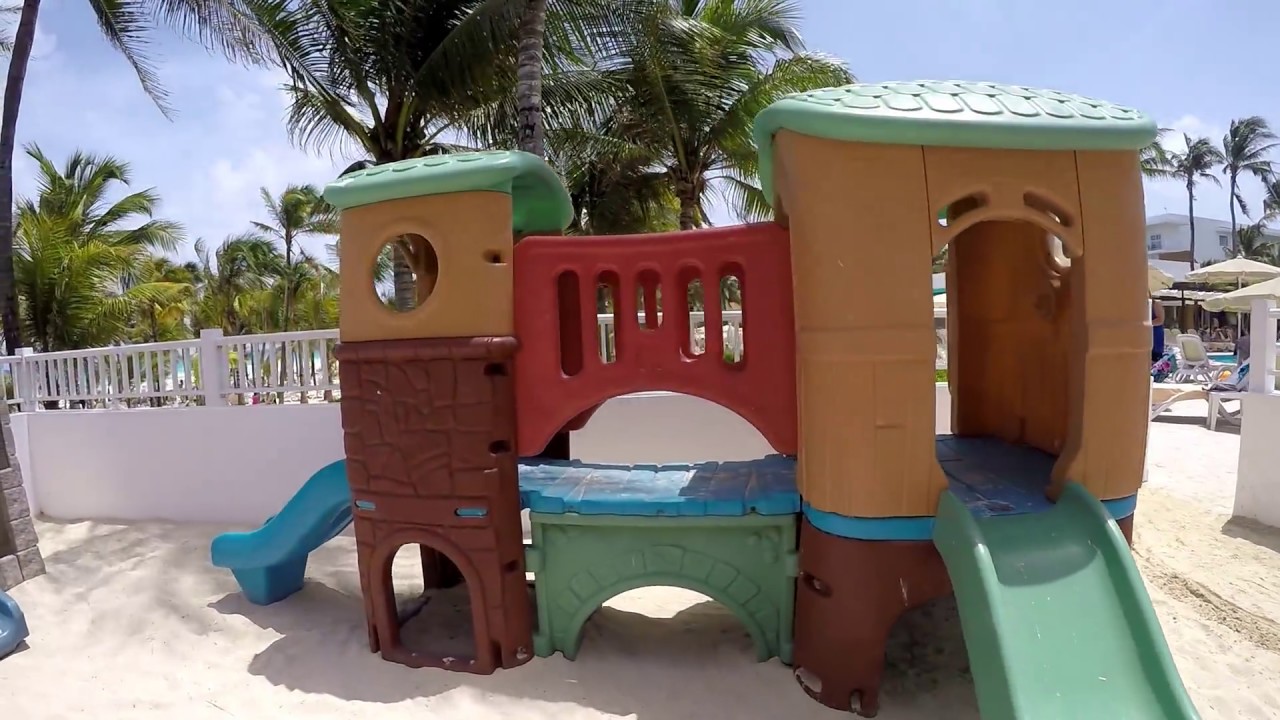 Riu Playacar Swimming pool + Riuland for kids - YouTube