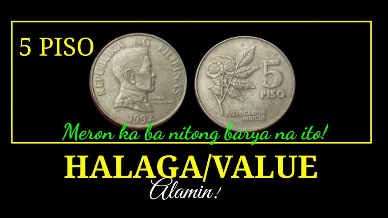 5 PISO COIN 1992 VALUE ALAMIN OLD COINS YouTube