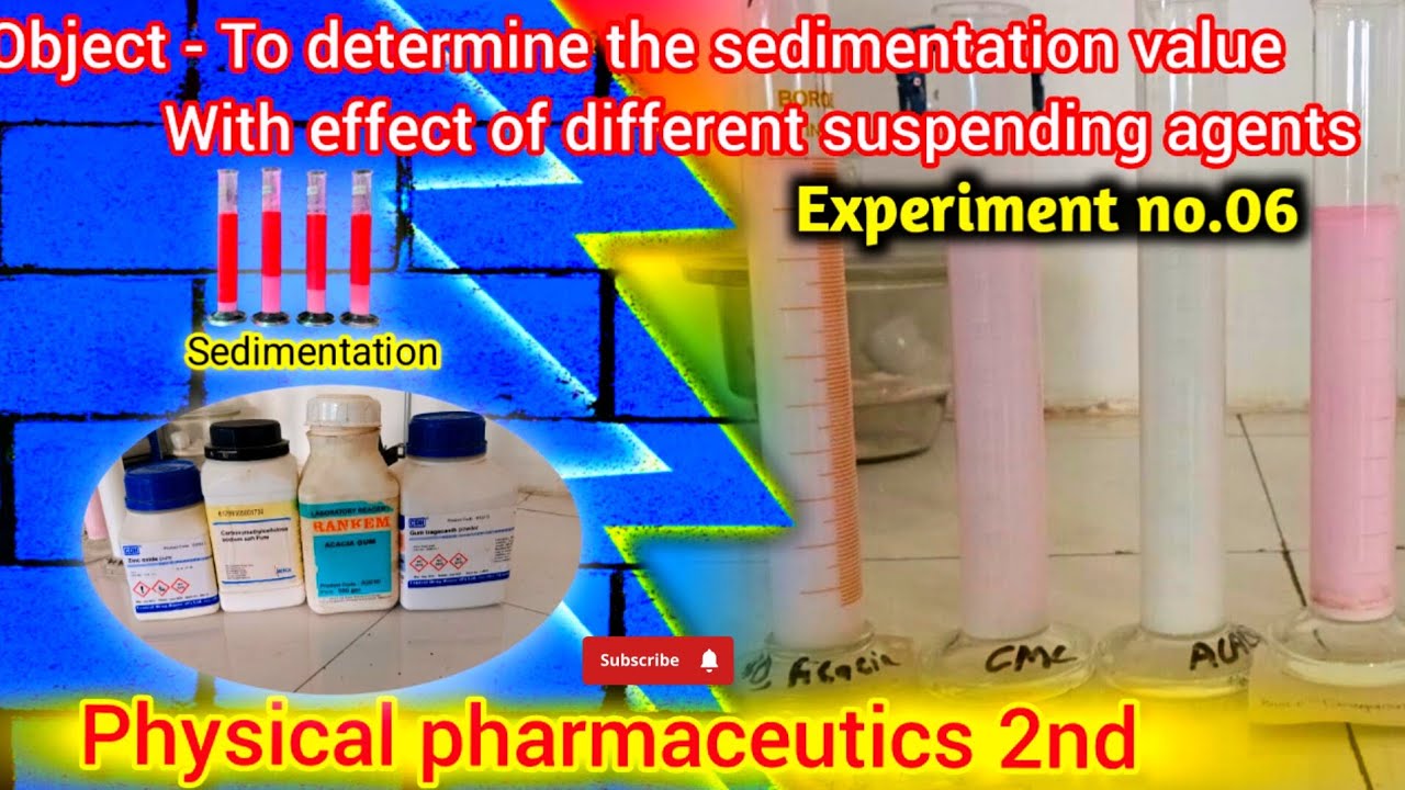 To determine the sedimentation value with effect of different ...