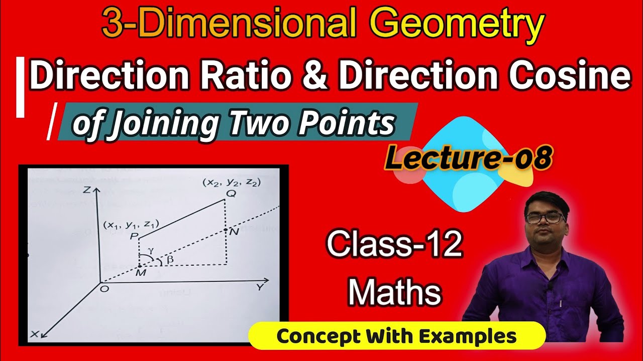 3-D Geometry L-8 | Direction Cosine & Direction Ratio of a Line formed ...
