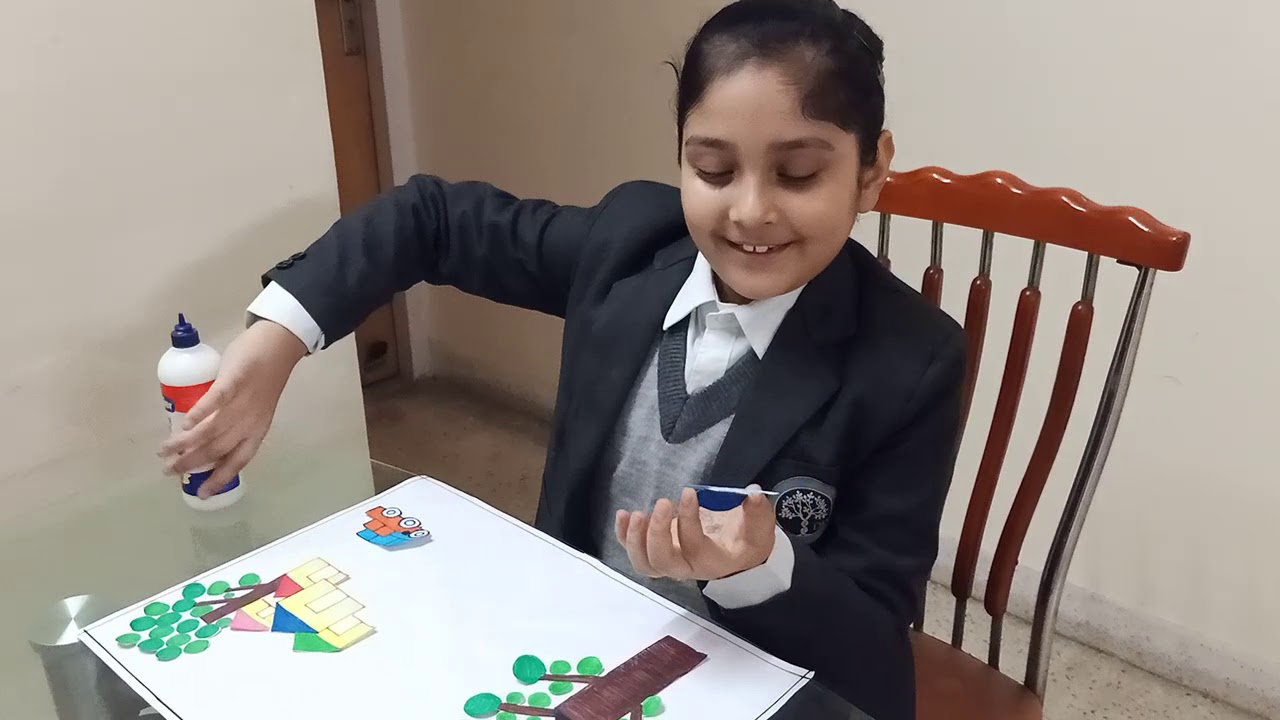 Scenery made from geometrical shapes by Samridhi - YouTube