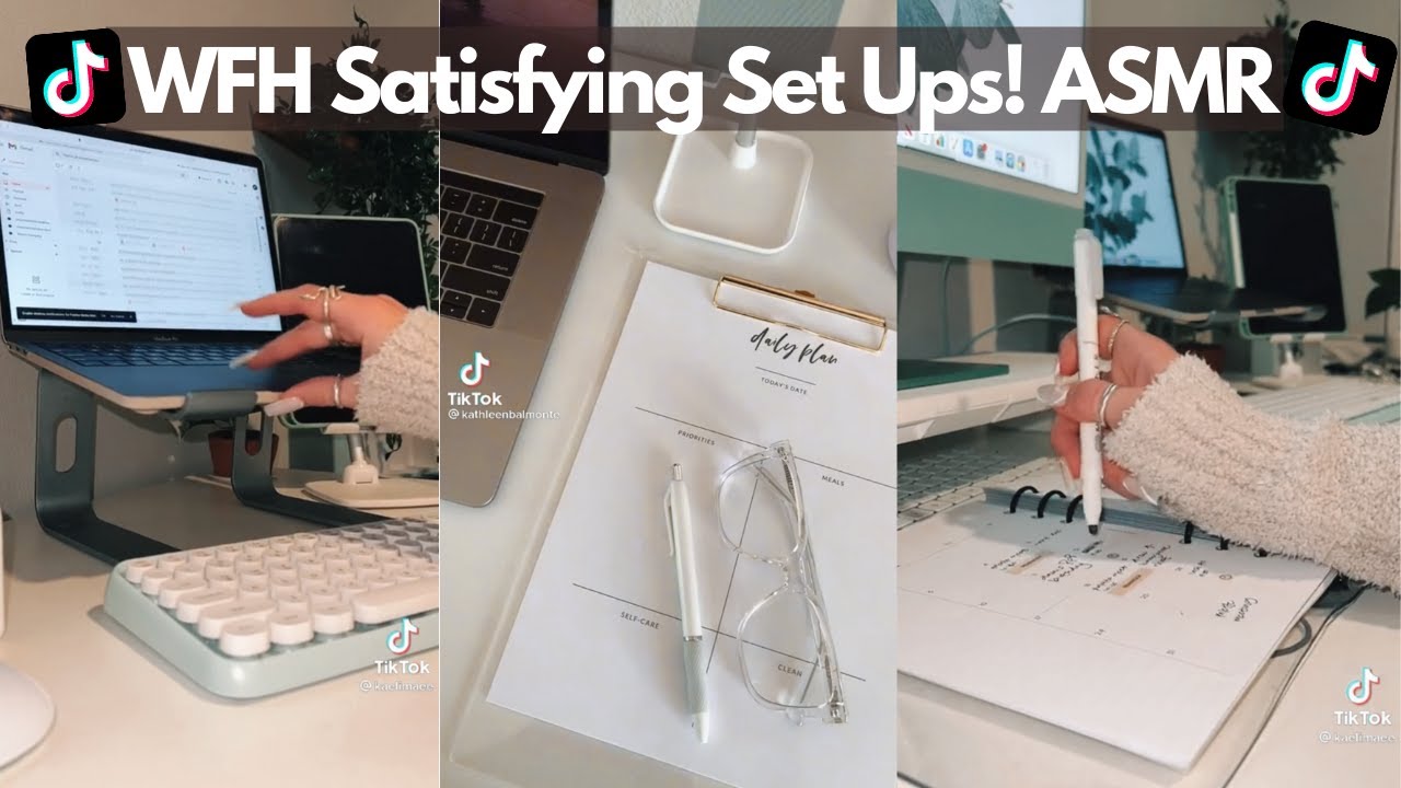 Work from Home Set up ASMR Compilation | Tiktok - YouTube