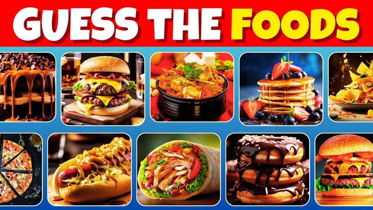Guess the Food🍕🍔🍟| Fun Quiz Challenge - YouTube