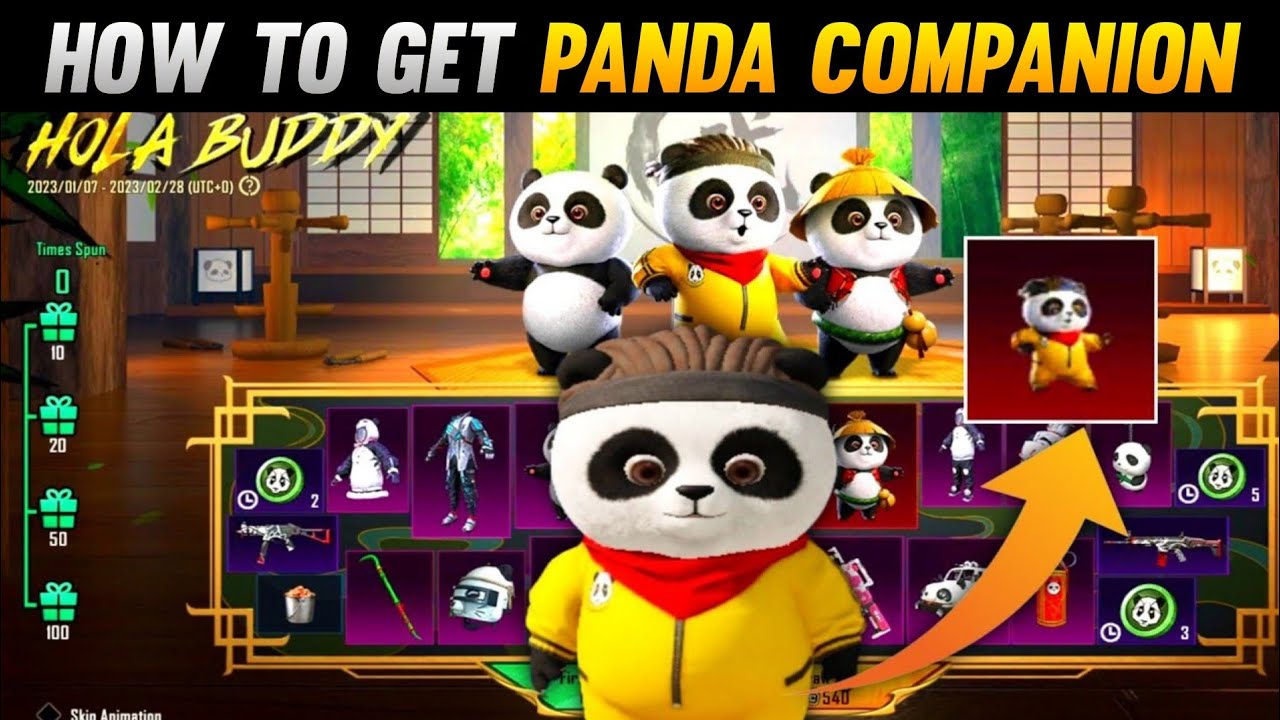 HOW TO GET PERMANENT PANDA COMPANION IN PUBG MOBILE | NEW HOLA BUDDY ...