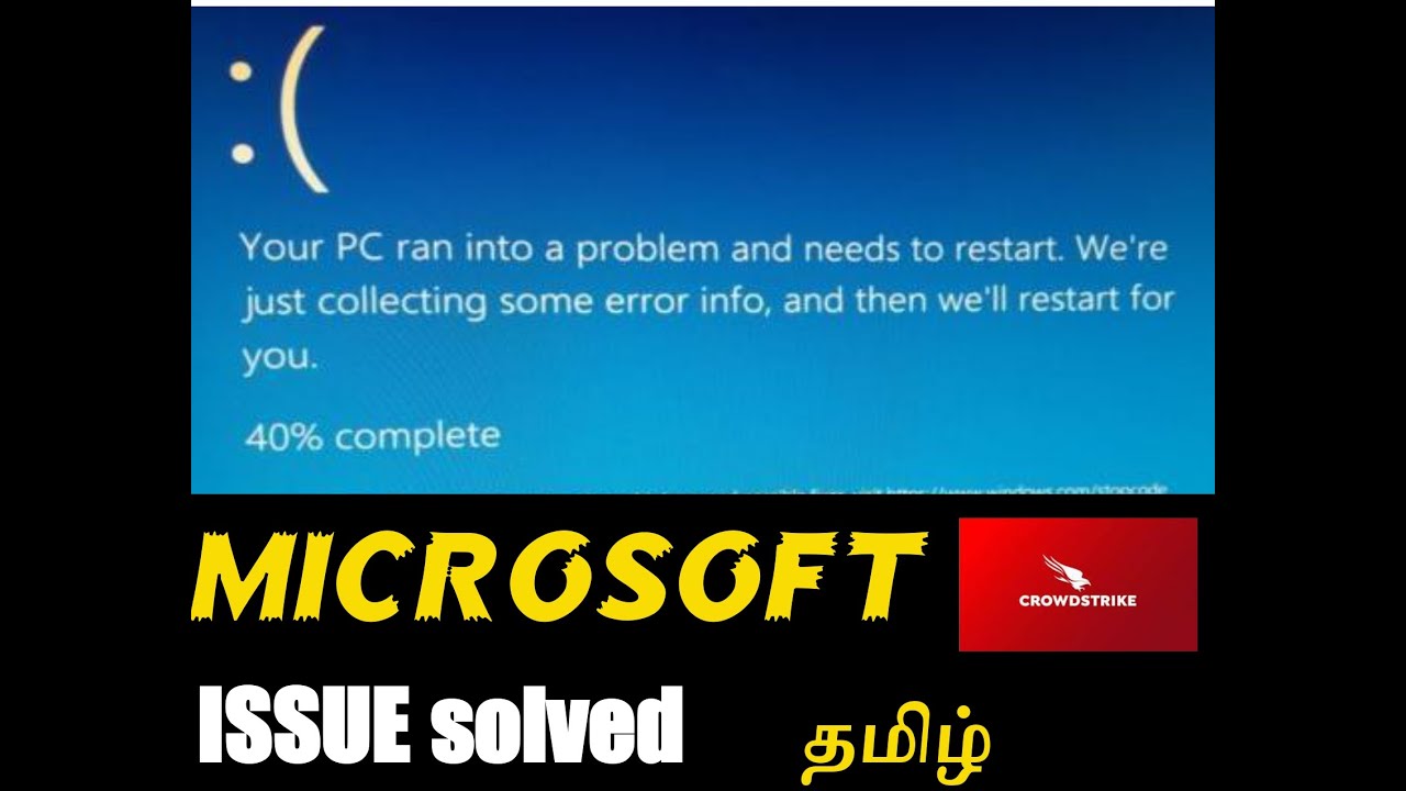 MICROSOFT WINDOWS BLUE SCREEN ERROR | BSoD | CROWDSTRIKE|EDR ISSUE ...