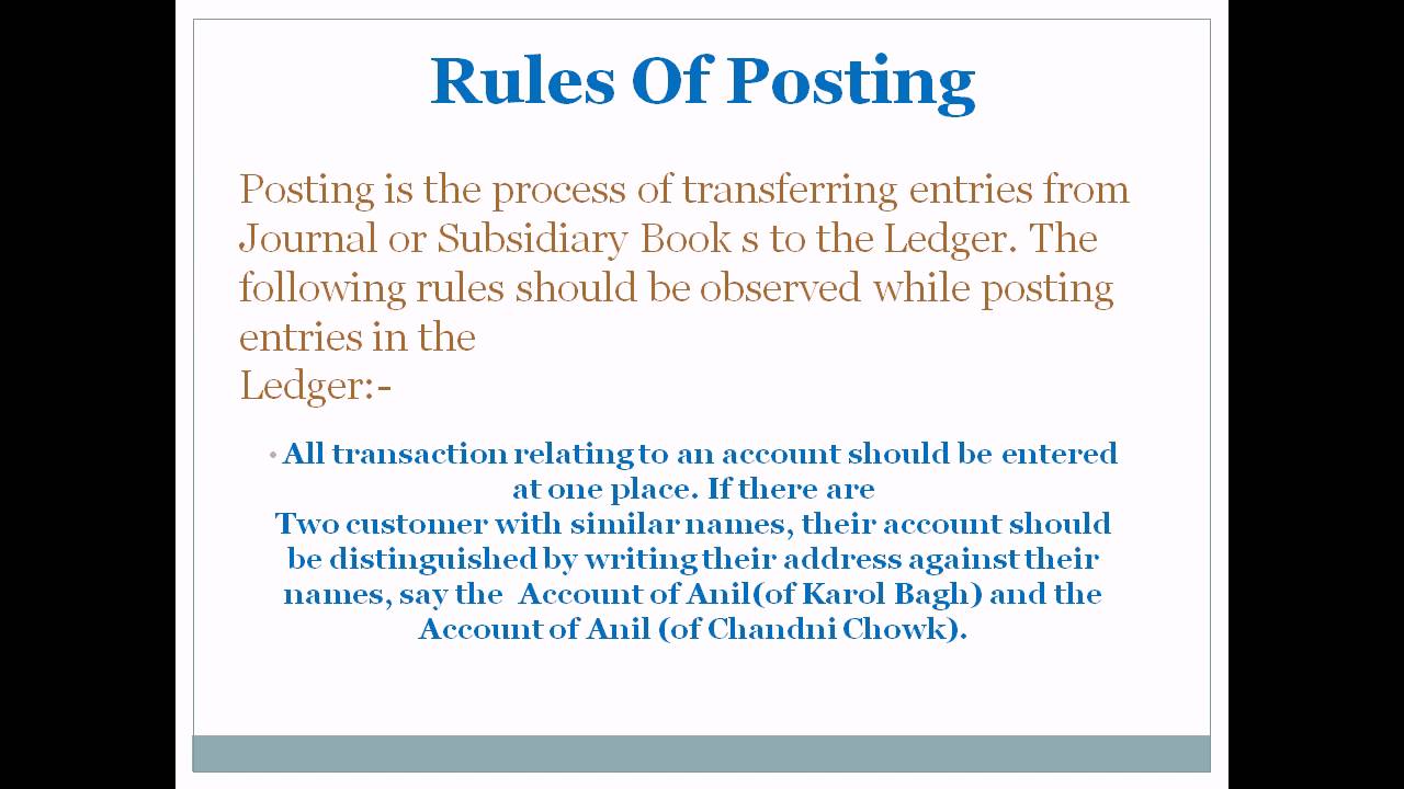 Accounting Course In HIndi Rules Of Posting In To Ledger Lecture 61 accounting-course-in-hindi-rules-of-posting-in-to-ledger-lecture-61