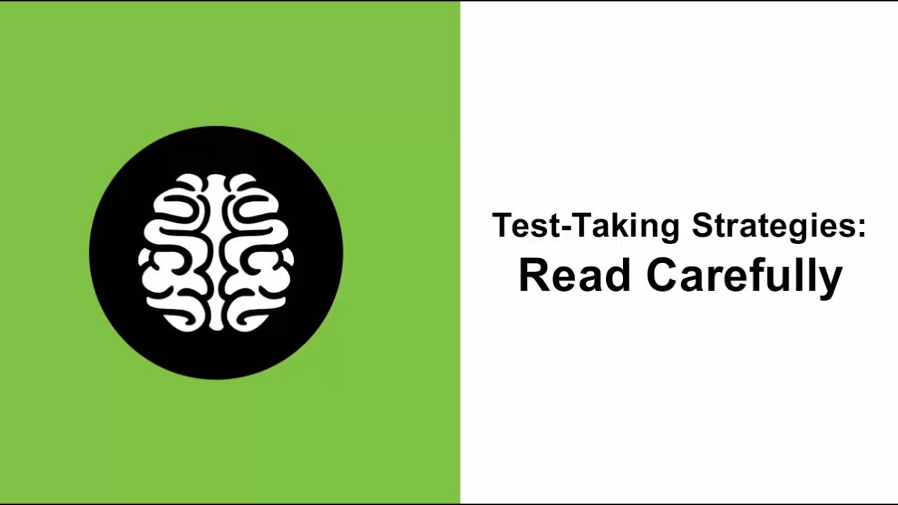 Test Taking Strategies: Read Carefully - YouTube