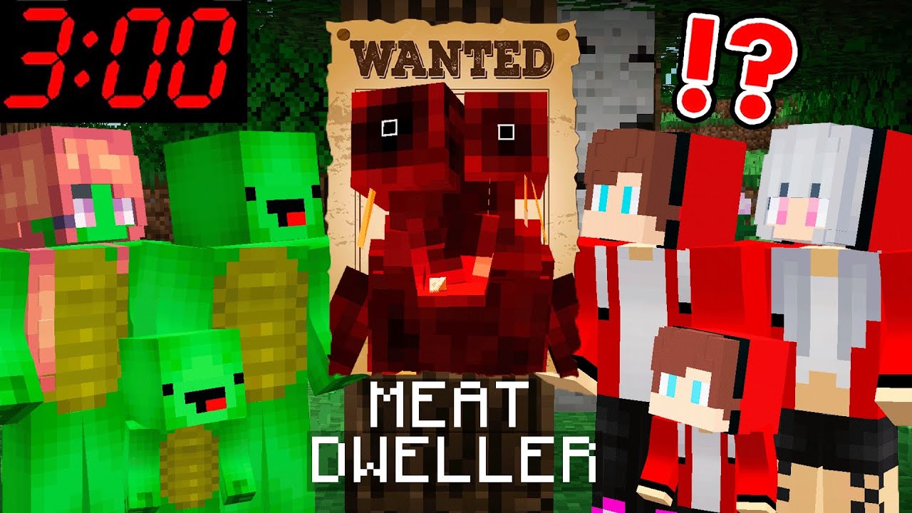 How Meat Dweller Ruined JJ and Mikey Family’s Life in Minecraft ...