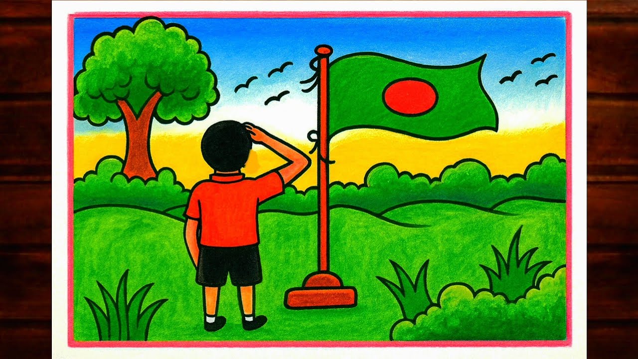 How to draw victory day scenery of Bangladesh/16 December scenery ...