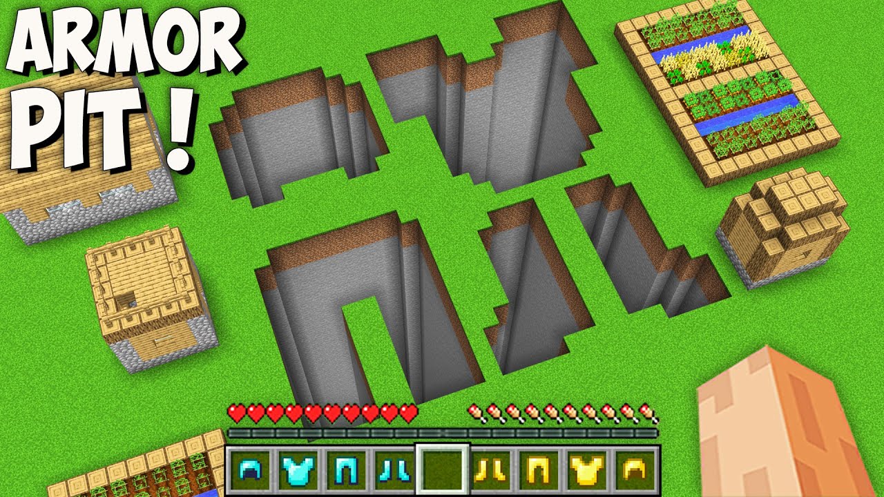 I found THE DEEPEST ARMOR PIT in Minecraft! SECRET ARMOR PASSAGE! - YouTube