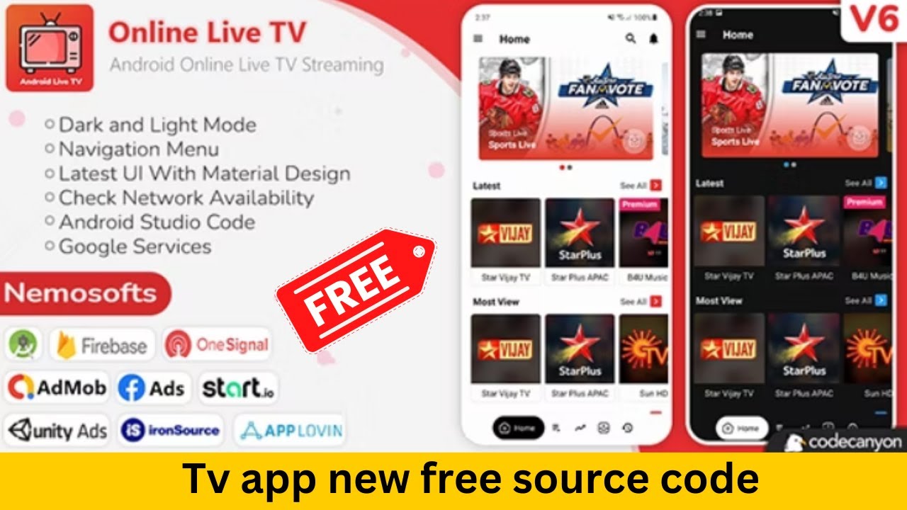 Android Online Live TV Streaming v6 0 – App Source Code free 2023 - YouTube