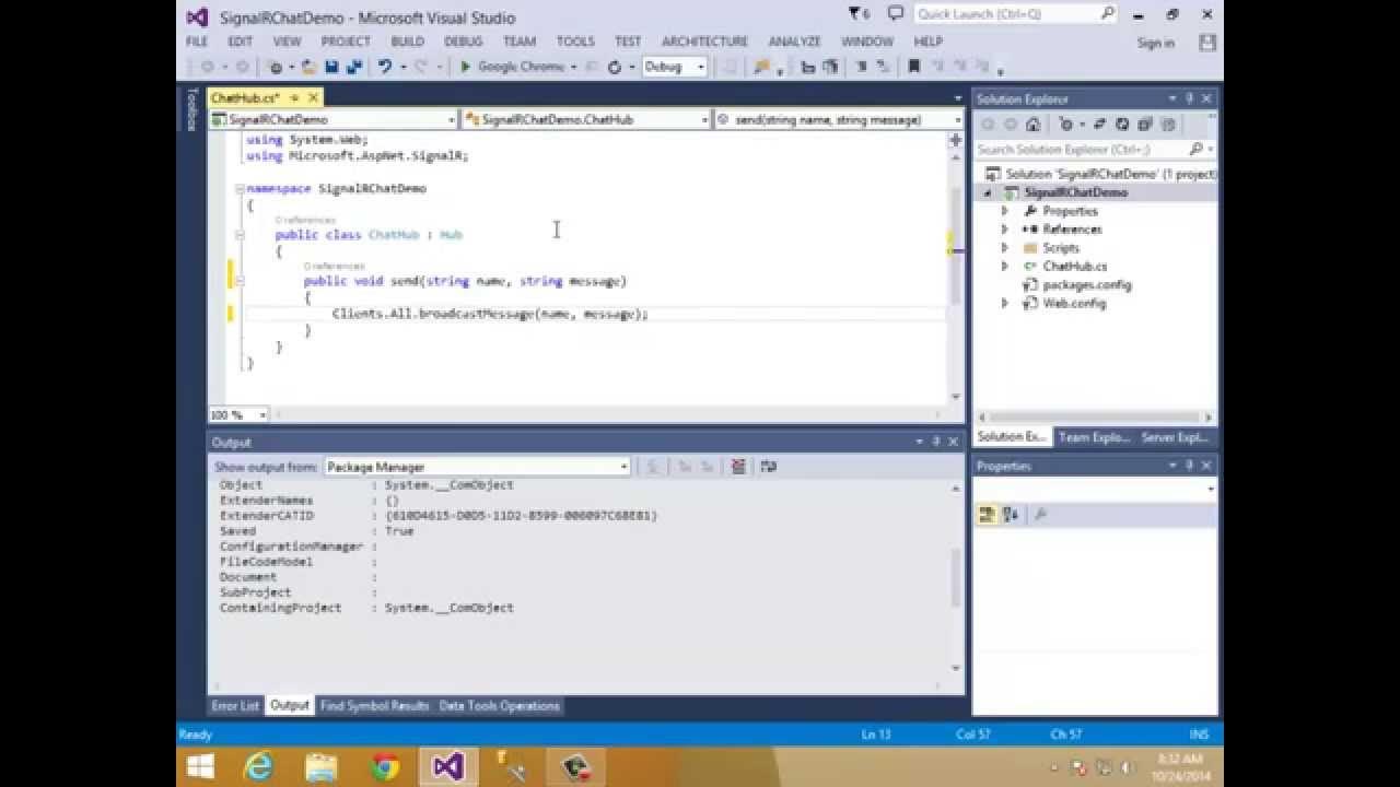Simple real time chat in ASP.NET and SignalR - YouTube