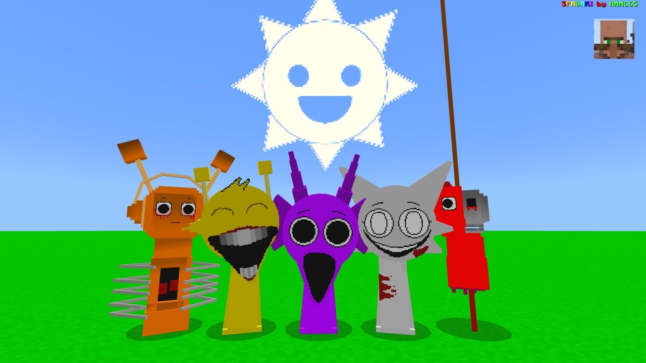 Every Realistic Sprunki! Addon in MINECRAFT PE - YouTube