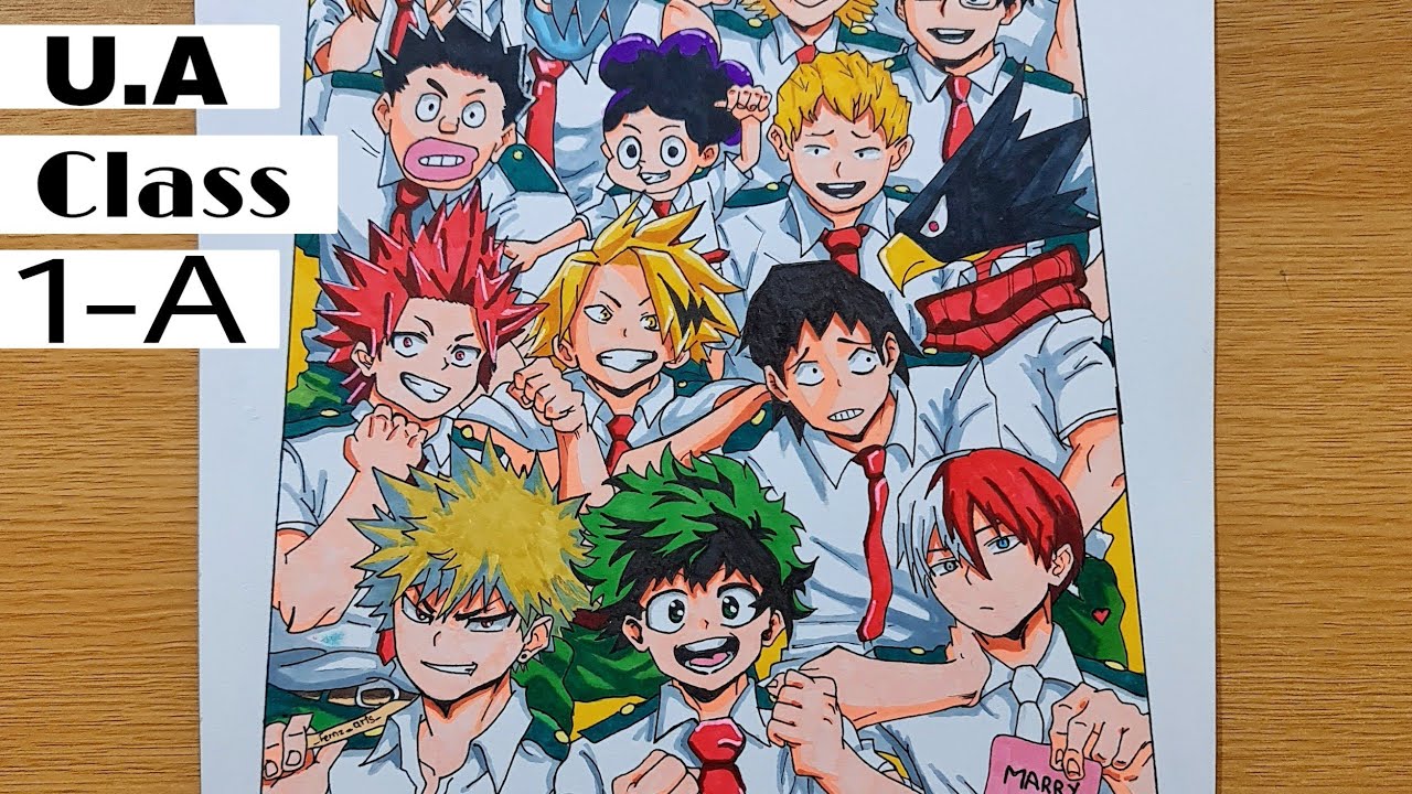 Drawing My Hero Academia || U.A. Class 1-A ||💥💯 - YouTube
