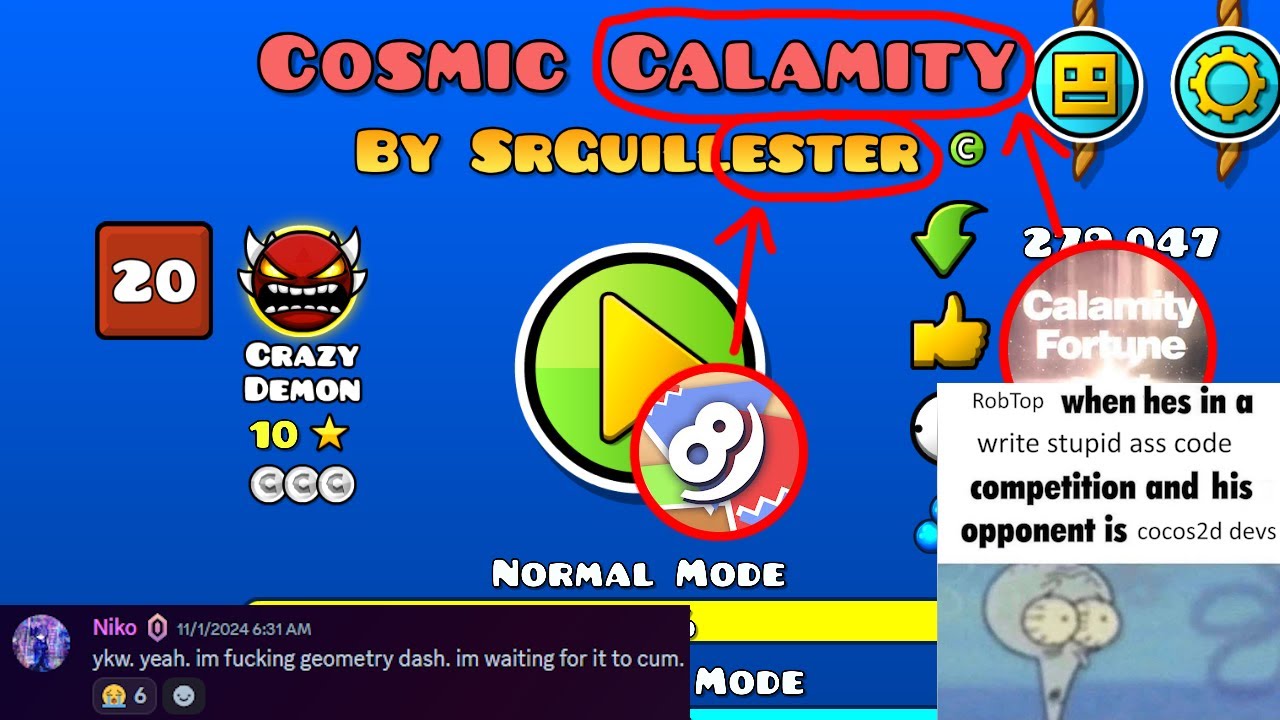 (Insane Demon) Cosmic Calamity by SrGuillester, others 100% | Geometry ...
