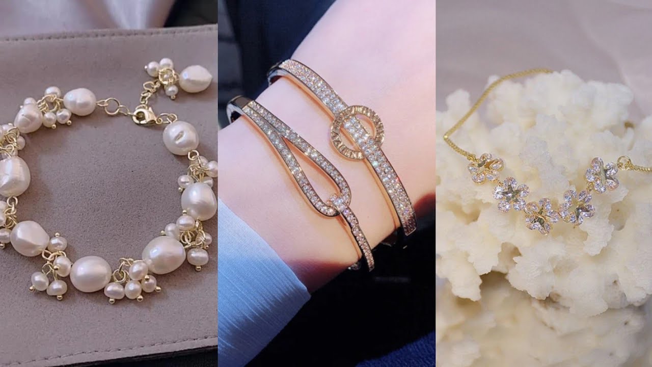 Bracelet beautiful designing and Pearl bracelet hand jewelry ...