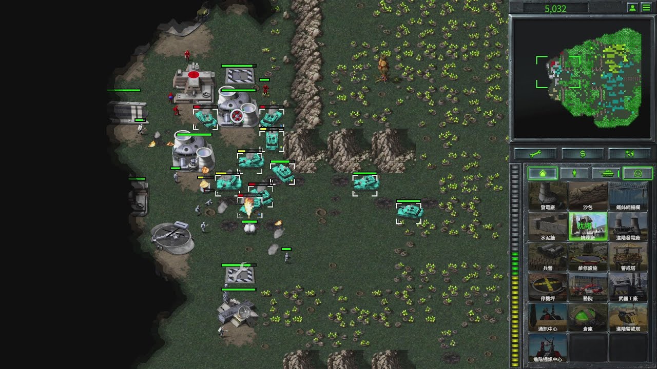 C&C Remastered-Mujalli Mod-Random+Hard AI VS 4 Hard AI "killing zone 95 ...