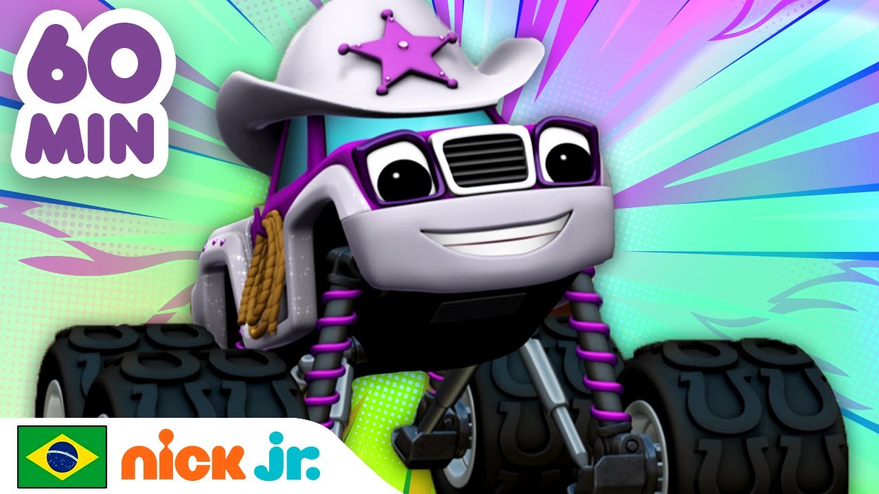 Blaze e os Monster Machines | 1 HORA dos resgates épicos da boiadeira ...