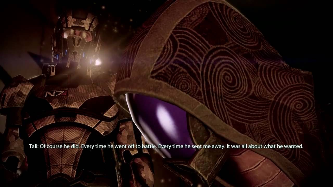 Mass Effect 2 - Not Hugging Tali (Extra dialog) - YouTube
