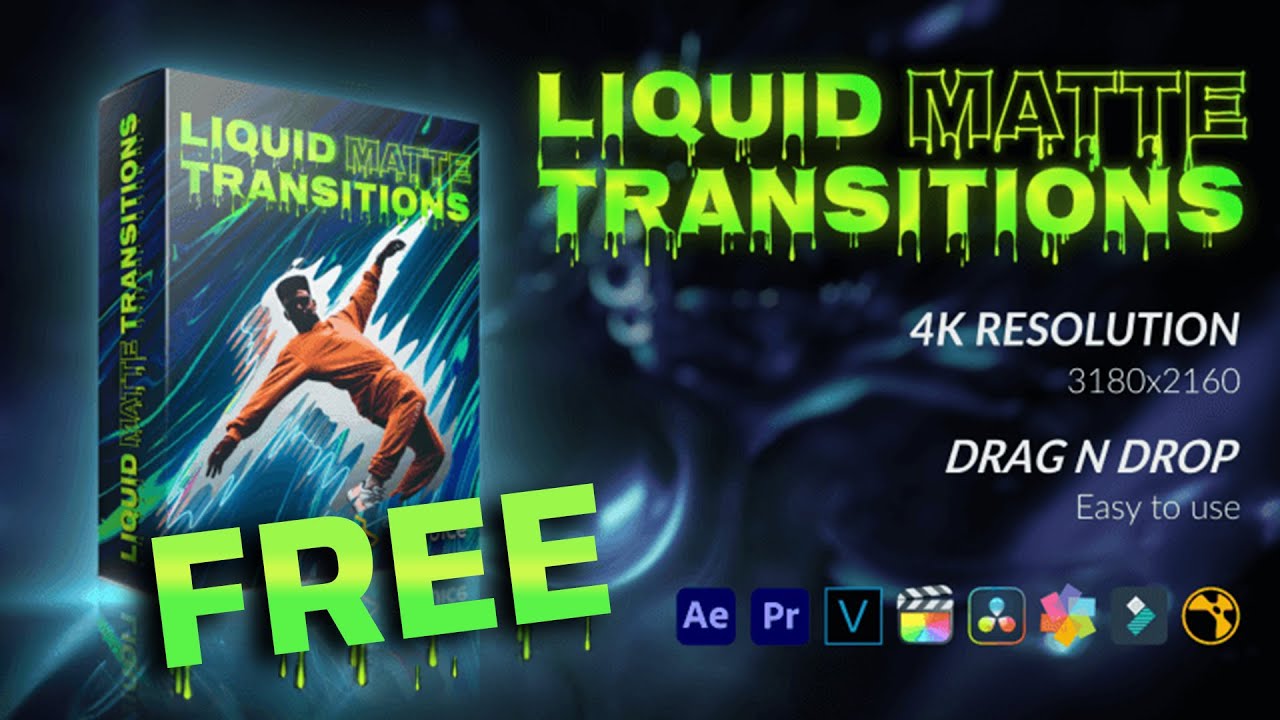 Liquid Matte Transitions - FREE Template for ANY Editing Program - YouTube