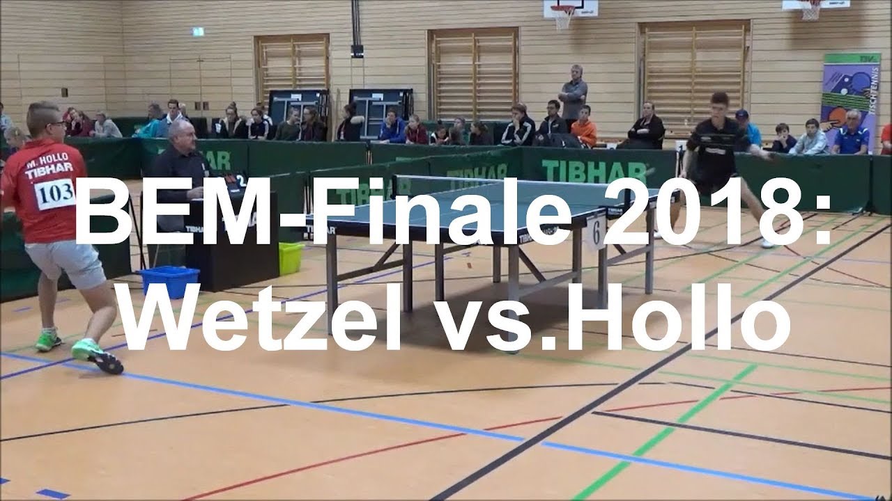 Bayerische Meisterschaften 2018, Finale: Felix WETZEL vs. Mike HOLLO ...