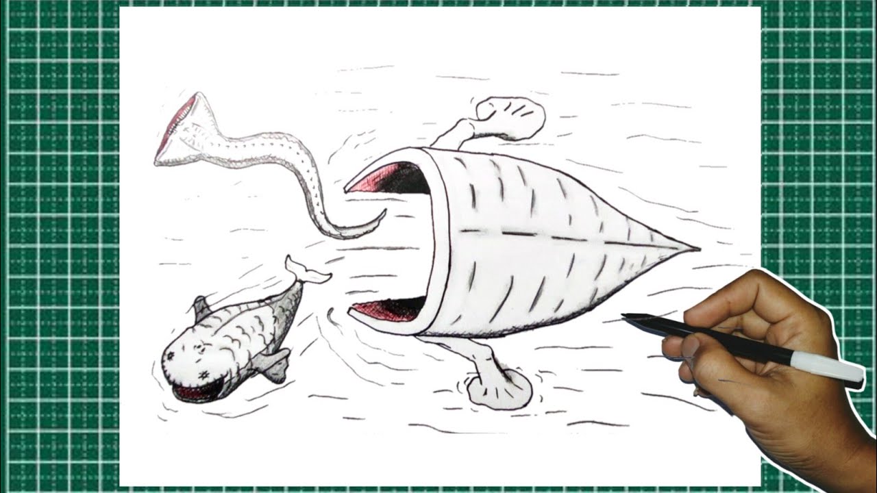 How to Draw Bloop VS El Gran Maja VS Sea Eater - YouTube